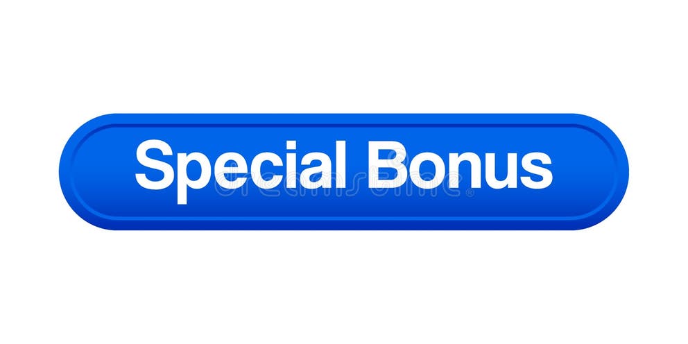 Special bonus button stock illustration. Illustration of announcement ...
