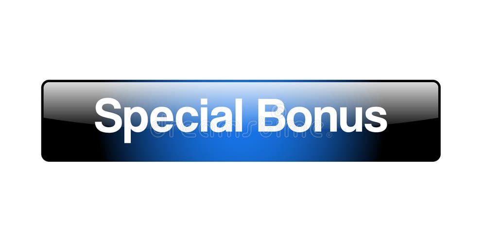Special bonus button stock illustration. Illustration of button - 121828025