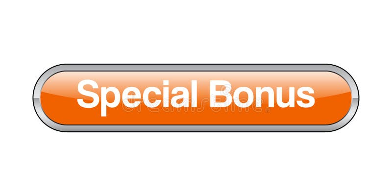 Special bonus button stock illustration. Illustration of cost - 121827686