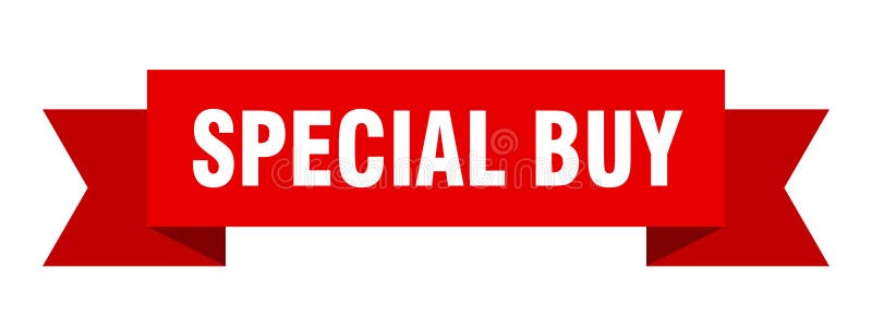 Special buy ribbon. stock vector. Illustration of flyer - 191267387