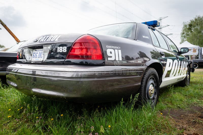 Special Car Ford Crown Victoria Police Interceptor P71 2004 Editorial