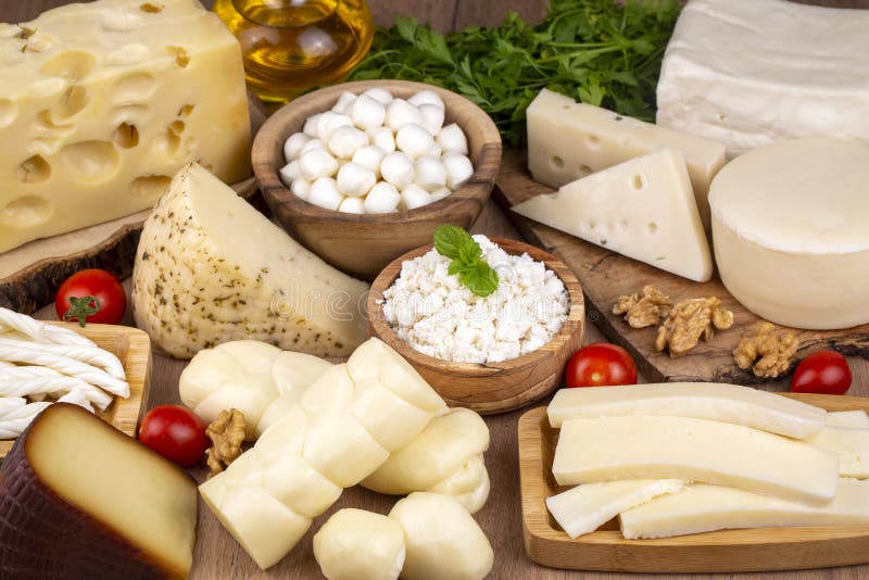 Special Cheese Varieties, Various Cheeses from Turkish Cuisine Stock ...