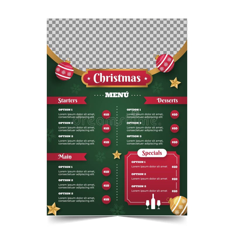 Special Christmas Festive Menu Design Template Stock Vector ...