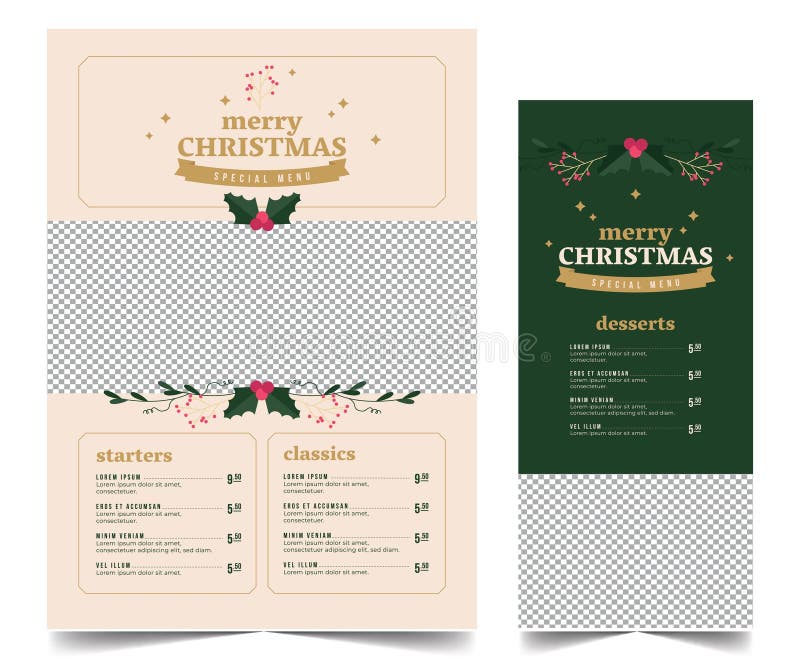Special Christmas Festive Menu Design Template Stock Vector ...