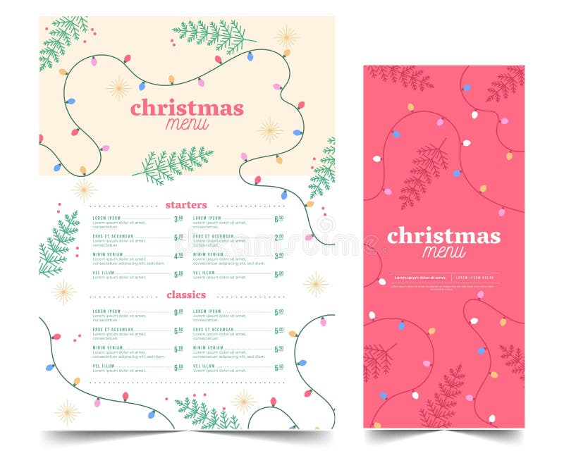 Special Christmas Festive Menu Design Template Stock Vector ...
