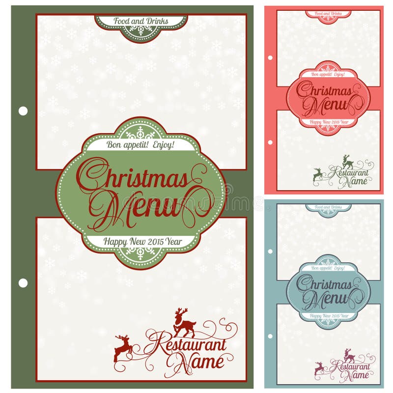 Special Christmas Festive Menu Design. Stock Vector - Illustration of ...