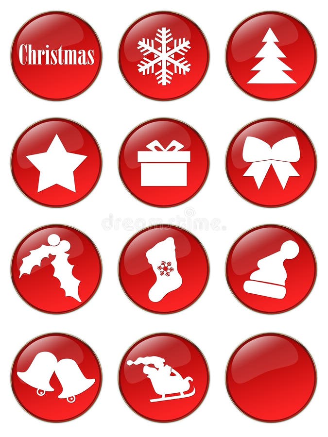 Holiday Buttons stock vector. Illustration of decor, decoration - 12121522