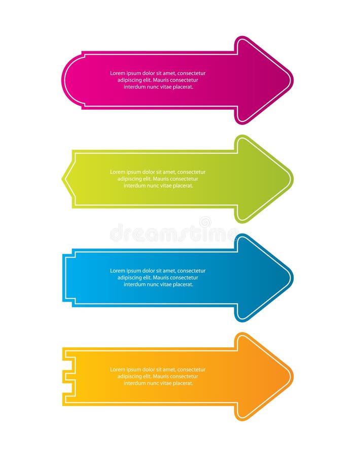 Special Colored Arrow Stickers Stock Illustration - Illustration of ...