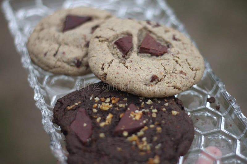 Special Cookies in a Glass Tray Stock Photo - Image of food, glass ...