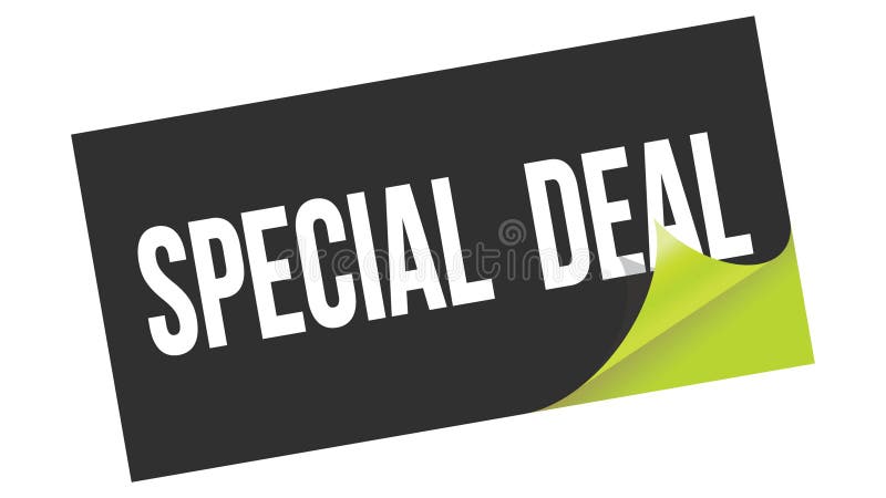 SPECIAL DEAL Text on Black Green Sticker Stamp Stock Illustration ...
