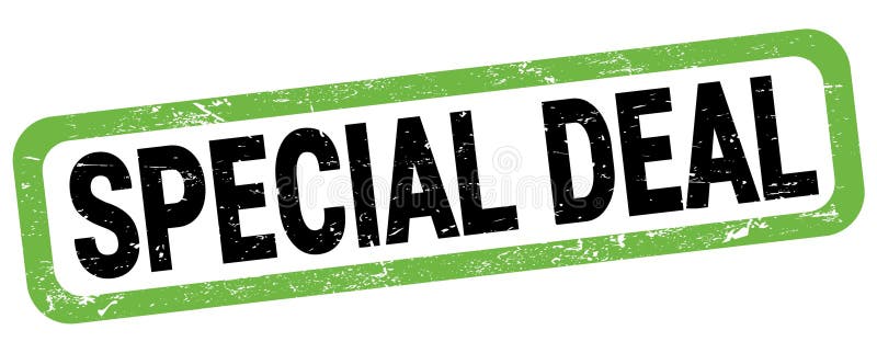 SPECIAL DEAL Text Written on Green-black Rectangle Stamp Stock ...