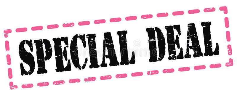 SPECIAL DEAL Text Written on Pink-black Stamp Sign Stock Illustration ...