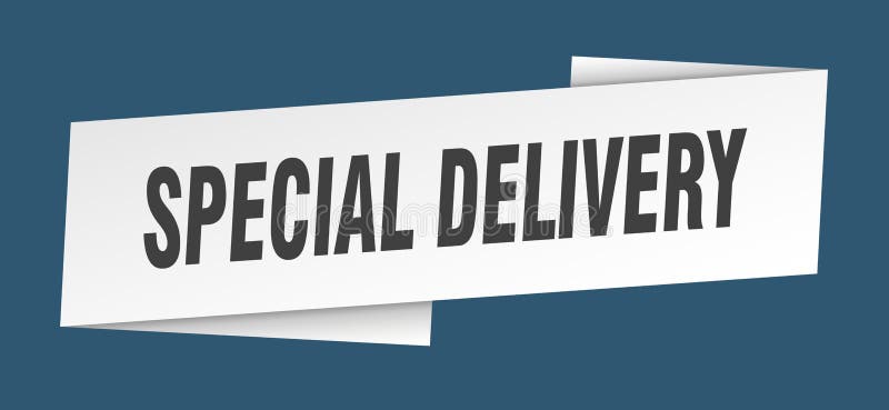 Special Delivery Banner Template. Special Delivery Ribbon Label Stock ...