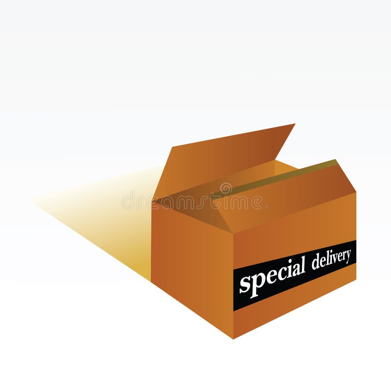Special Delivery Box Vector Illustration Stock Vector - Illustration of ...