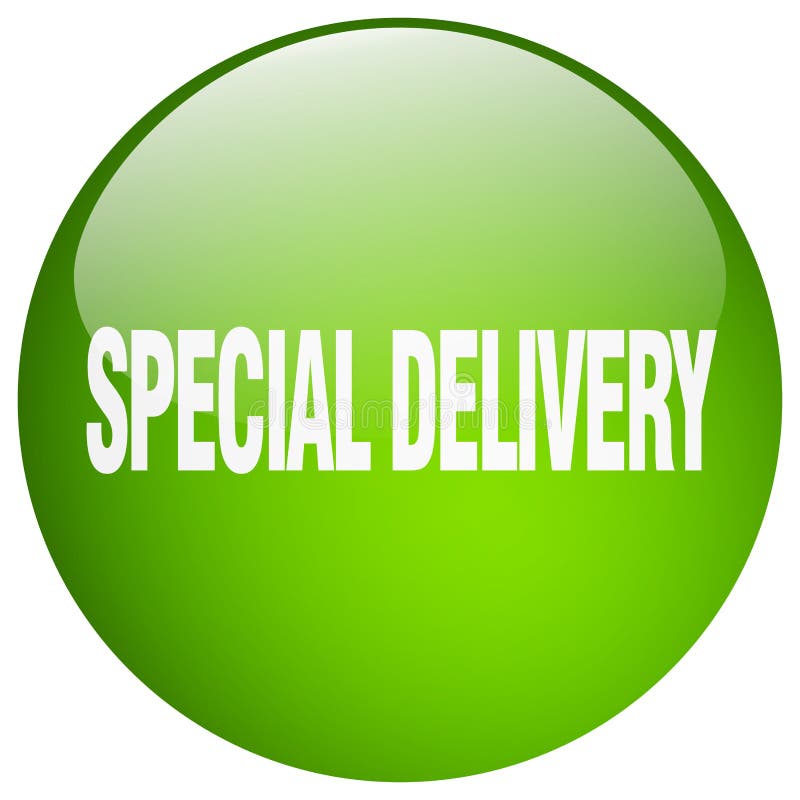 Special delivery button stock vector. Illustration of graphic - 122792818