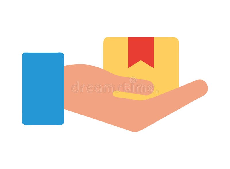 Special Delivery Hand Package Stock Illustration - Illustration of ...