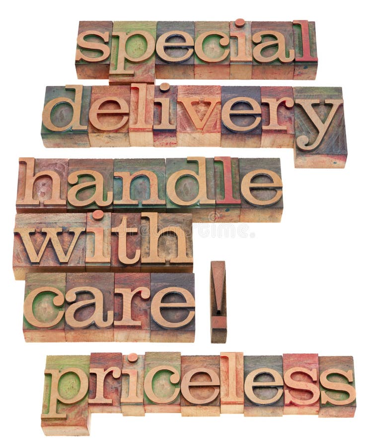 Special Delivery Handle with Care Stock Photo - Image of collage ...
