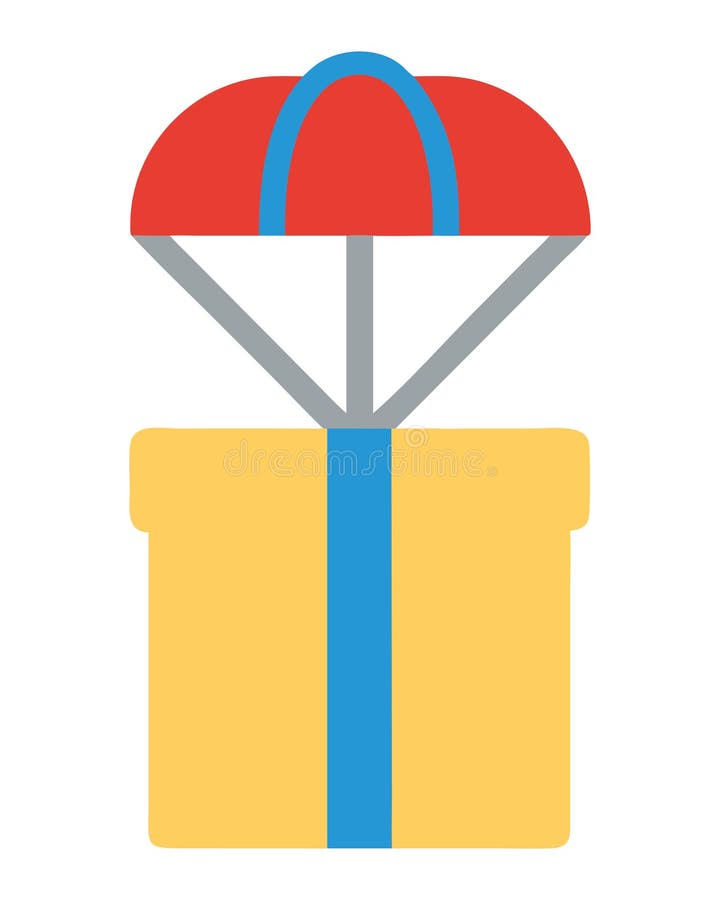 Special Delivery Parachute Drop Stock Vector - Illustration of aerial ...