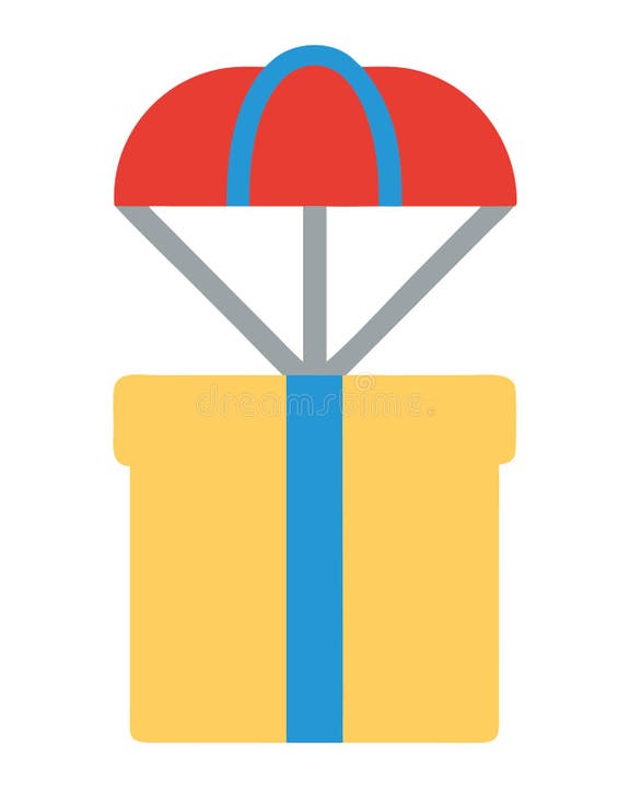 Special Delivery Parachute Drop Stock Vector - Illustration of aerial ...