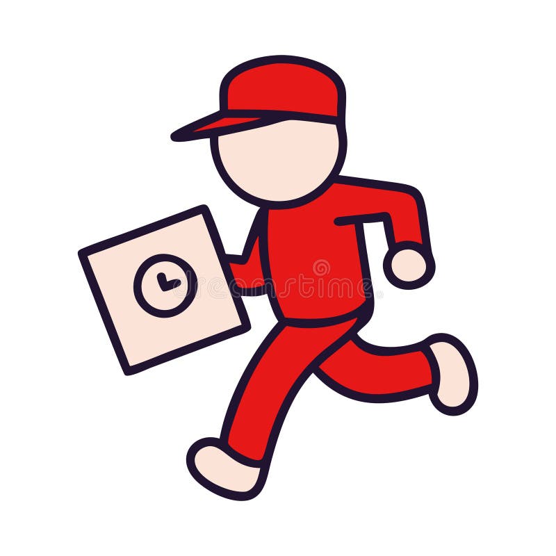 Special Delivery Person with Package Stock Vector - Illustration of ...
