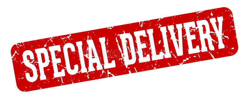 Special Delivery Rectangular Sign. Special Delivery Stamp Stock Vector - Illustration of vector ...
