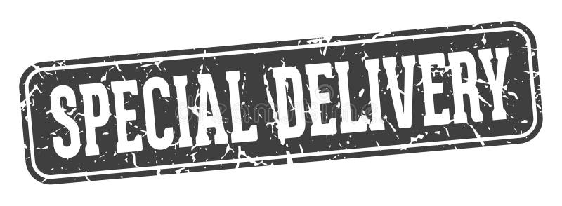 Special Delivery Rectangular Sign. Special Delivery Stamp Stock Vector ...