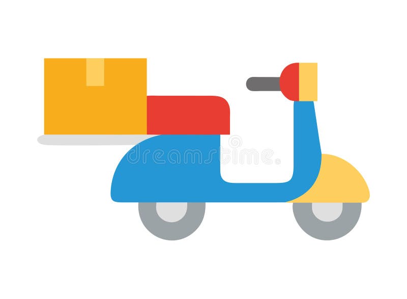 Special Delivery Scooter Transport Stock Illustration - Illustration of ...