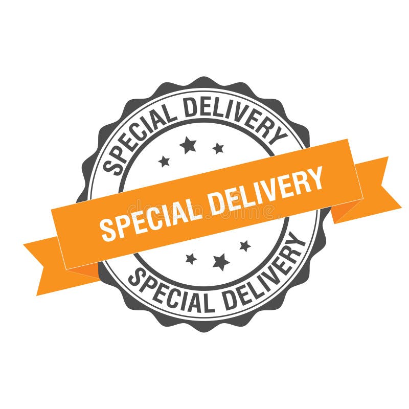 Special Delivery Stamp Illustration Stock Vector - Illustration of ...