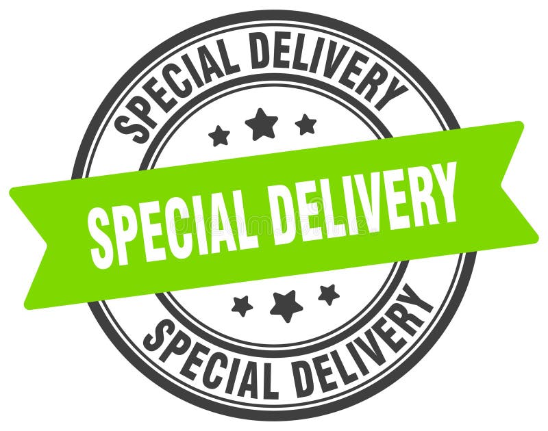 Special Delivery Stamp. Special Delivery Label on Transparent ...