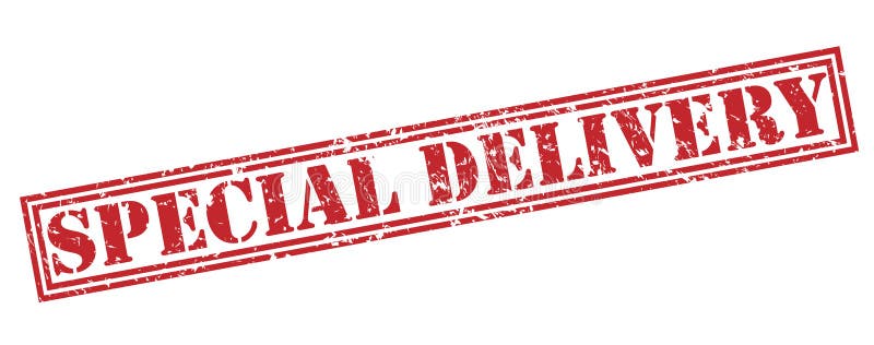 Special delivery stamp stock illustration. Illustration of delivery ...