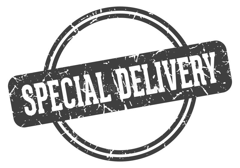 Special delivery stamp stock vector. Illustration of insignia - 365330097