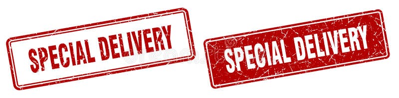 Special Delivery Stamp Set. Special Delivery Square Grunge Sign Stock ...