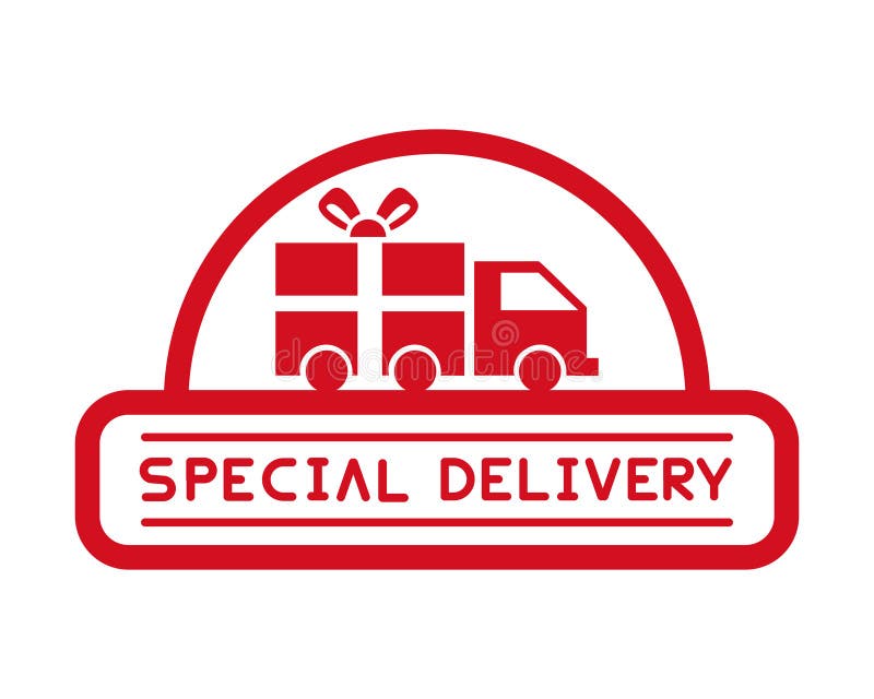 Special Delivery Sticker Logistics Shipping Stock Vector - Illustration ...
