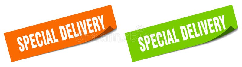 Special Delivery Sticker. Special Delivery Sign Set Stock Vector ...
