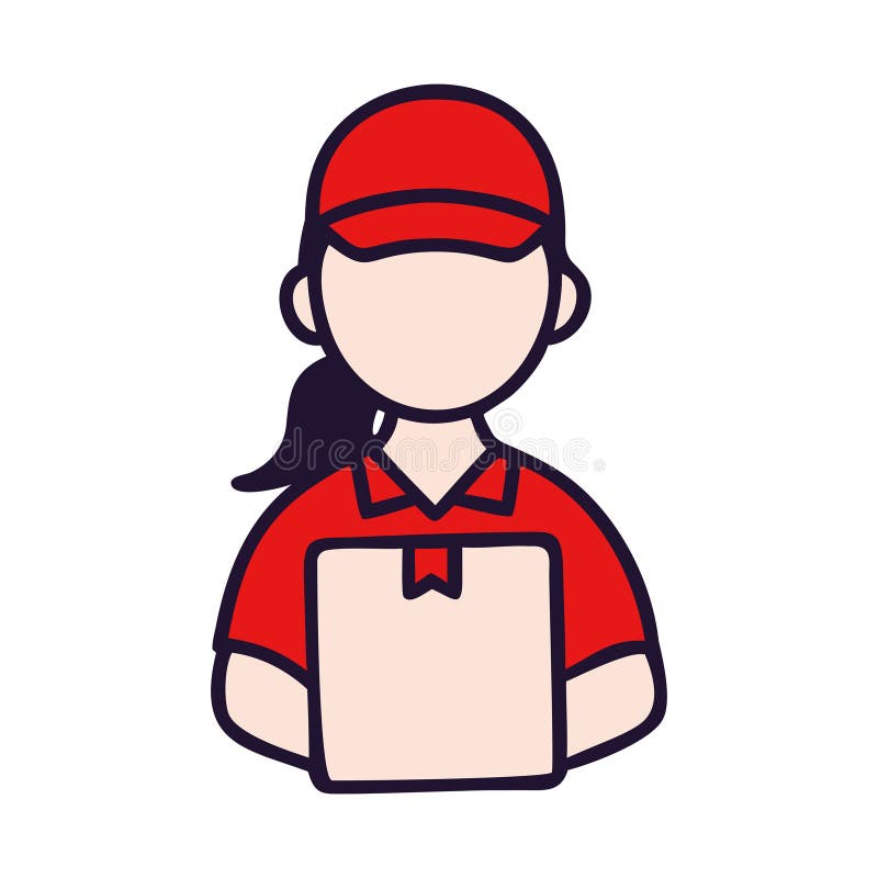 Special Delivery Woman stock vector. Illustration of icon - 365603875