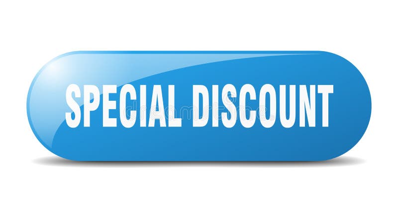 Special Discount Button. Sticker. Banner. Rounded Glass Sign Stock ...