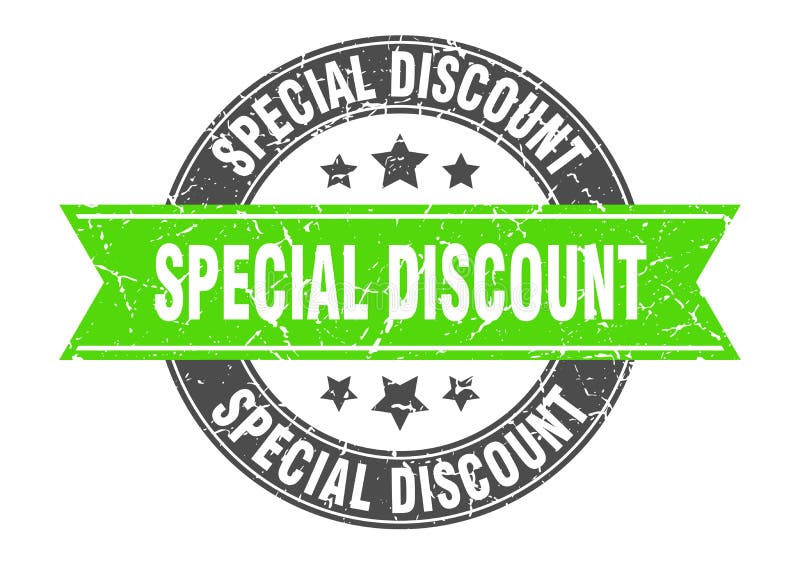 Special Discount Round Stamp with Ribbon. Label Sign Stock Vector ...