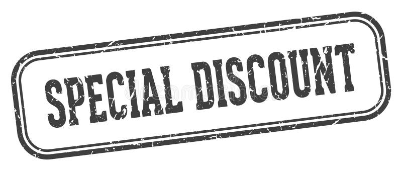 Special Discount Stamp. Special Discount Rectangular Stamp on White ...