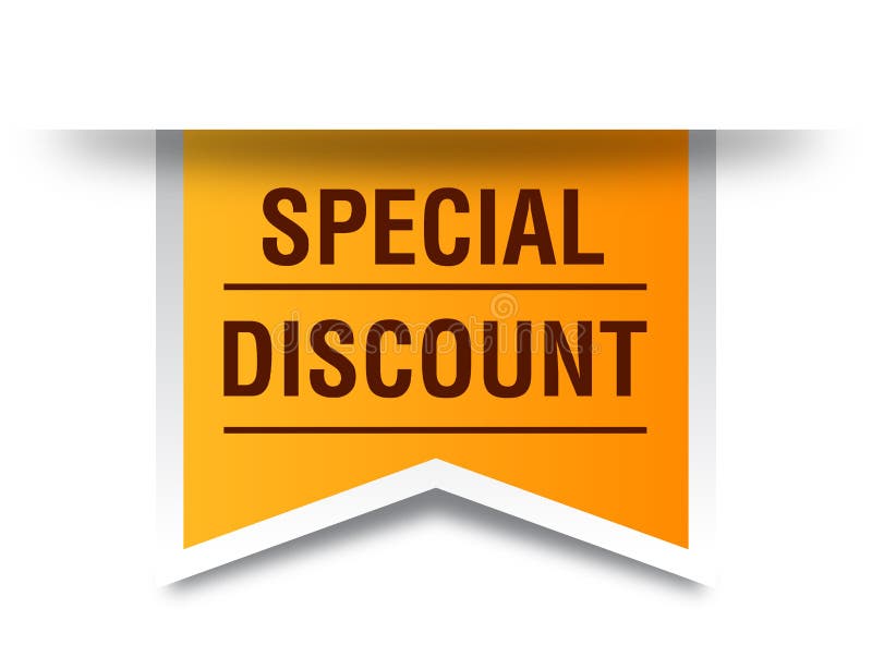 Special Discount Tag Label Orange Stock Illustration - Illustration of ...
