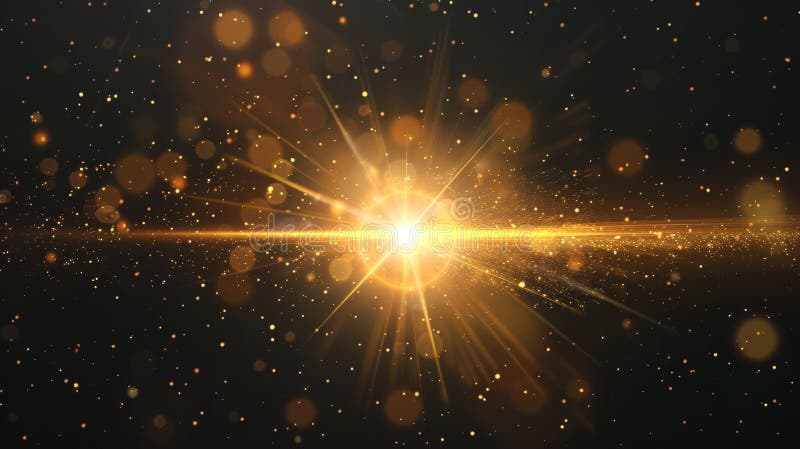 Special Effect Glow Light, Flare, Star, and Burst. Spark is Isolated ...