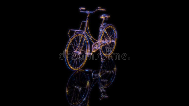 3D Animation Rendering, Bike Model on a Black Background Stock Video ...