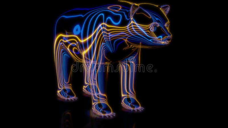 Rendering 3D Animation, VISUAL EFFECTS Cartoon Clay Bear on a Black ...