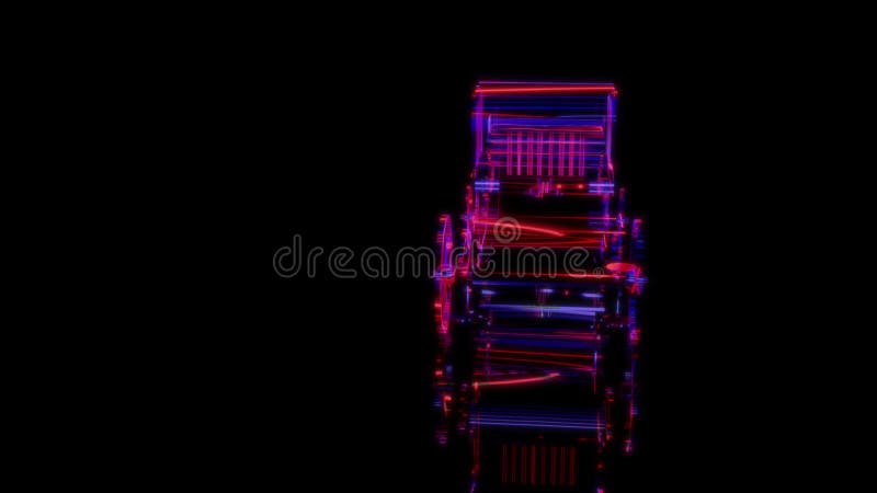 Rendering 3D Animation, Horse Carriage Model on a Black Background ...