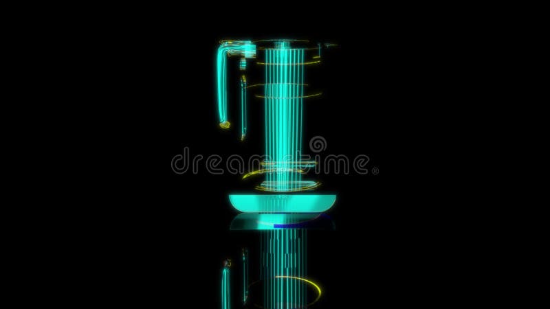 Rendering 3D Animation, Kettle Model on a Black Background Stock ...