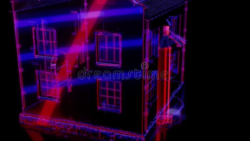 Rendering 3D Animation, VISUAL EFFECTS Medieval House Model on a Black ...