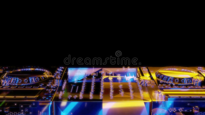 Rendering 3D Animation, Set DJ Model on a Black Background Stock Video ...