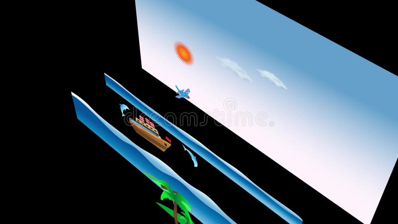 Animation of Media Icons and Shapes Over Hand Using Computer Stock ...