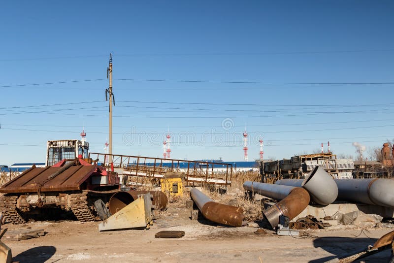 Special Equipment on the Track is on the Territory of Chemical Plant ...