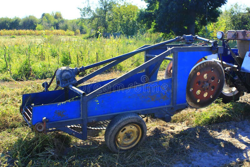 Special Equipment on the Tractor for Digging the Potato Stock Photo ...