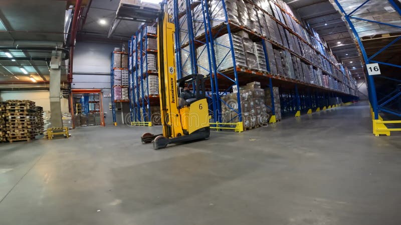 Special Equipment in the Warehouse of the Factory. Modern Loaders in a ...